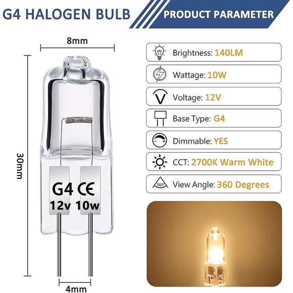 12V 10W Bulbs