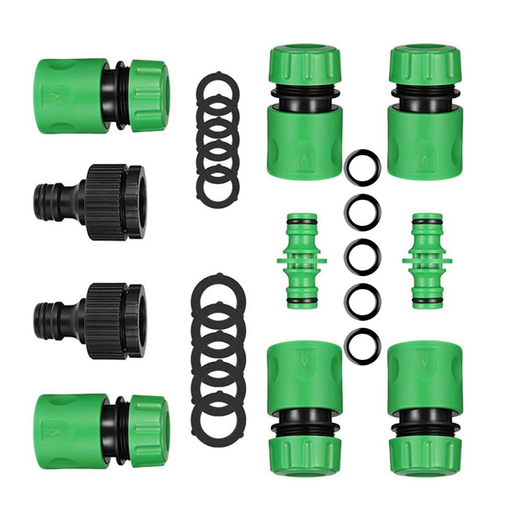 10Pack Garden Pipe Fittings Kit Double Male Snap Connectors Hose Tap ...