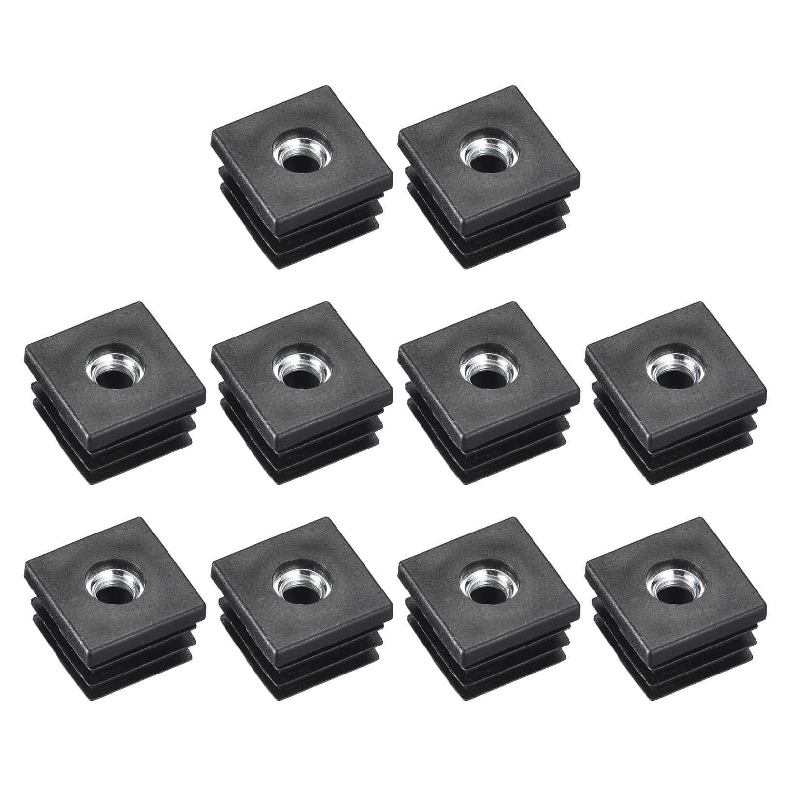 10Pack Inserts for Square Tubes with M8 Thread, for 0.98"x0.98" OD ...