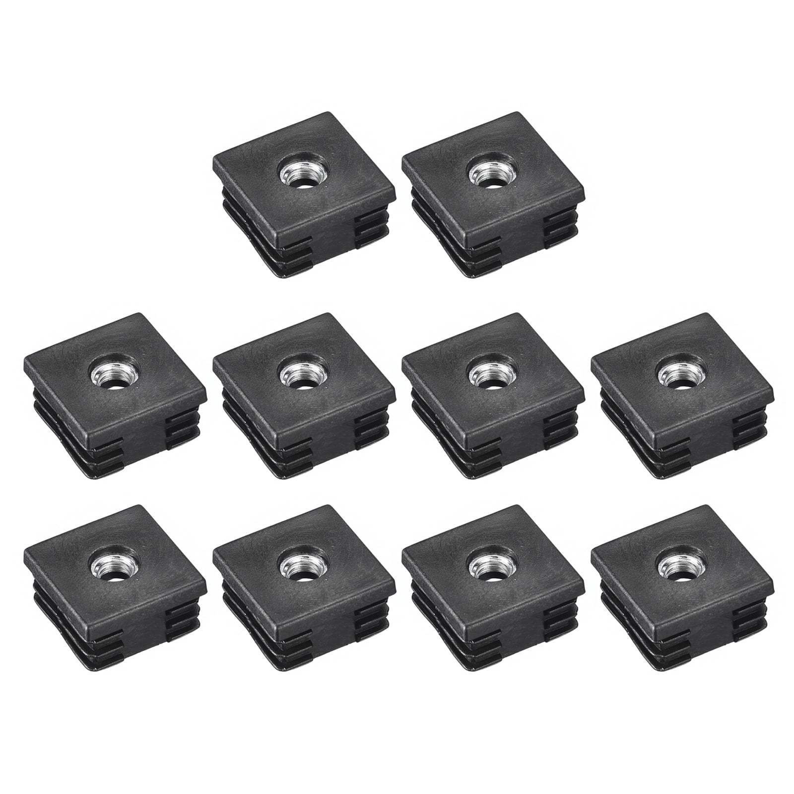 10Pack Inserts for Square Tubes with M8 Thread, for 1.18"x1.18" OD ...