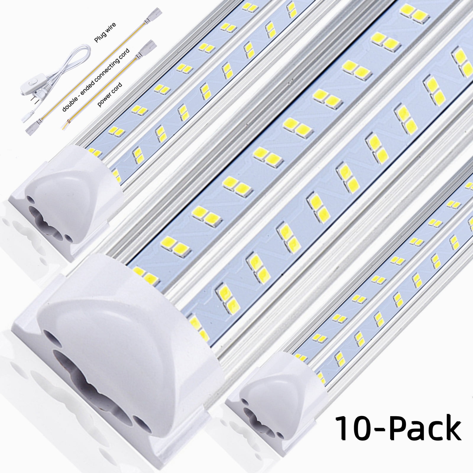 10Pack, Led Shop Lights,8FT LED Light 120W 5000K 19500LM Led Daylight ...