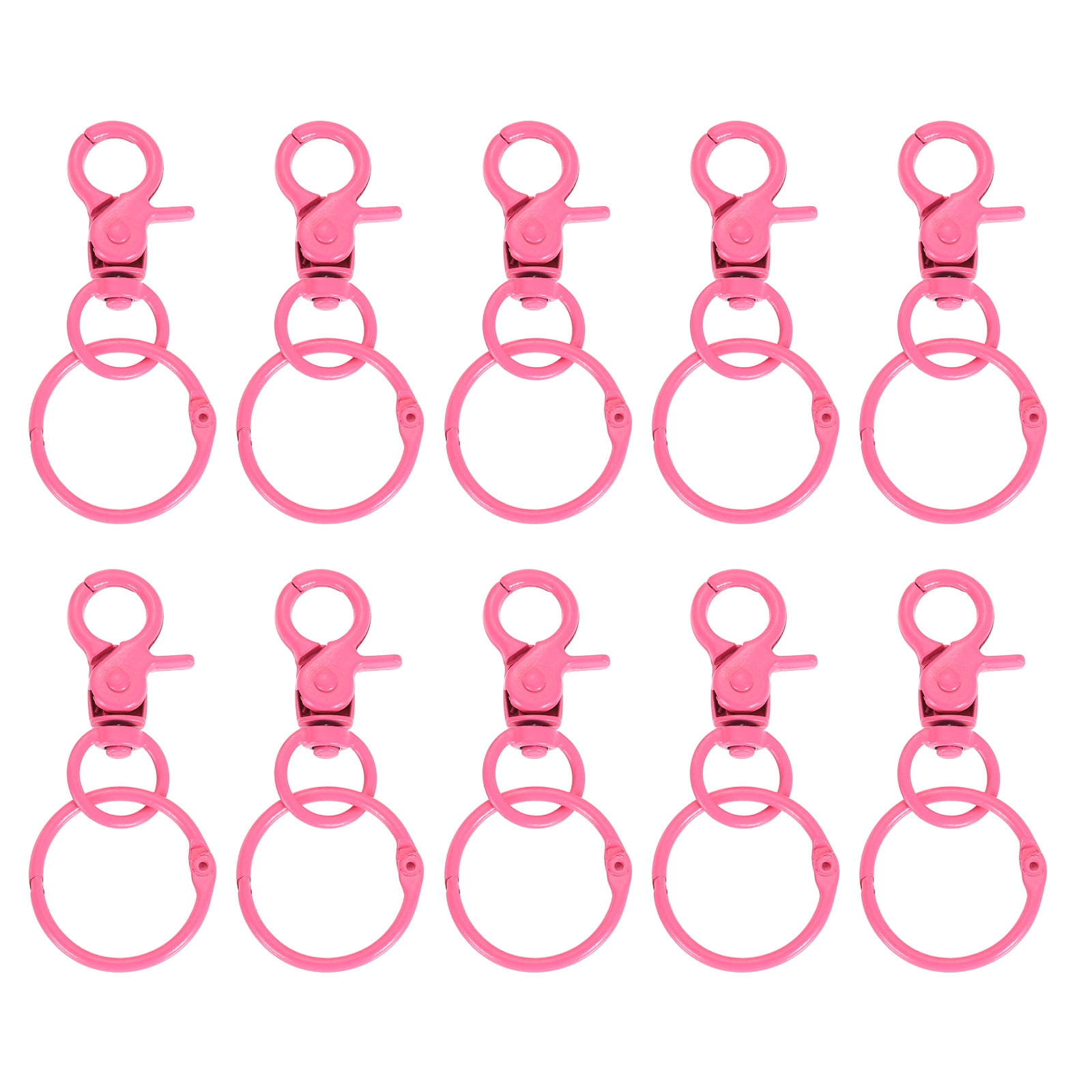 10Pack Lobster Claw Clasps Keychains, Trigger Snap Hook with Binder ...