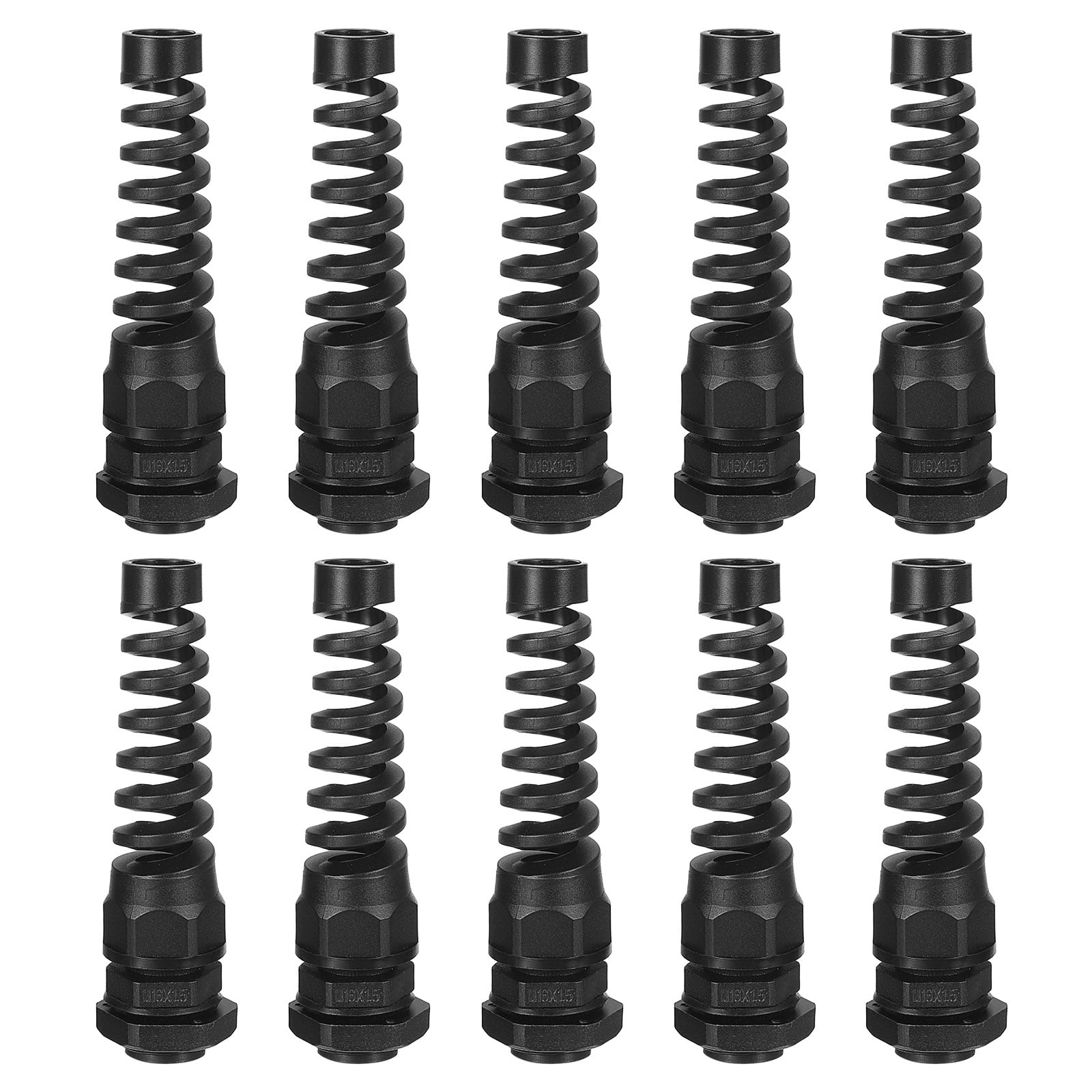 10Pack M16 Waterproof Cable Gland, Spiral Strain Joint for 4-8mm Wire ...