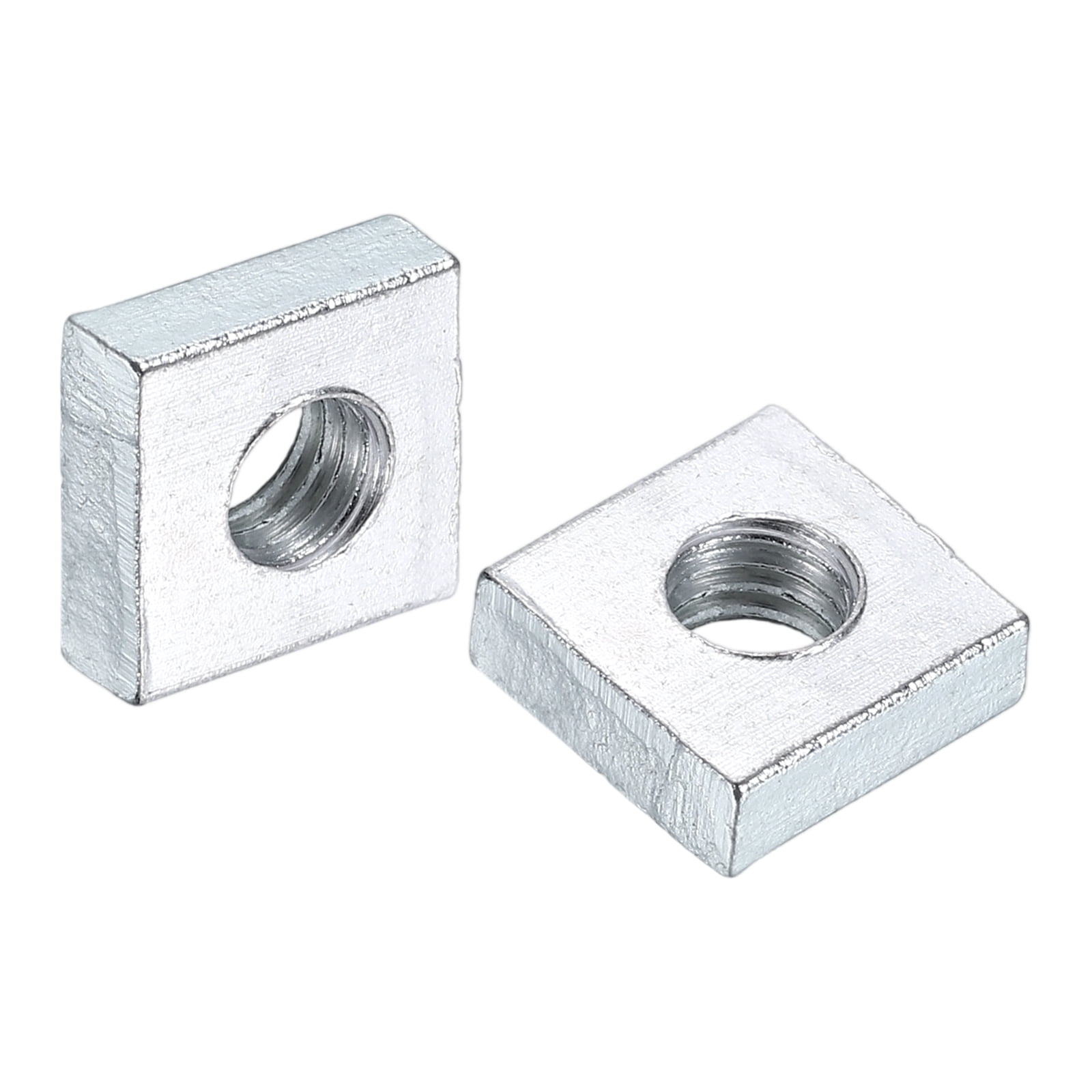 10Pack M6x12mmx4mm Square Nuts, Carbon Steel Zinc Plated Coarse Thread ...