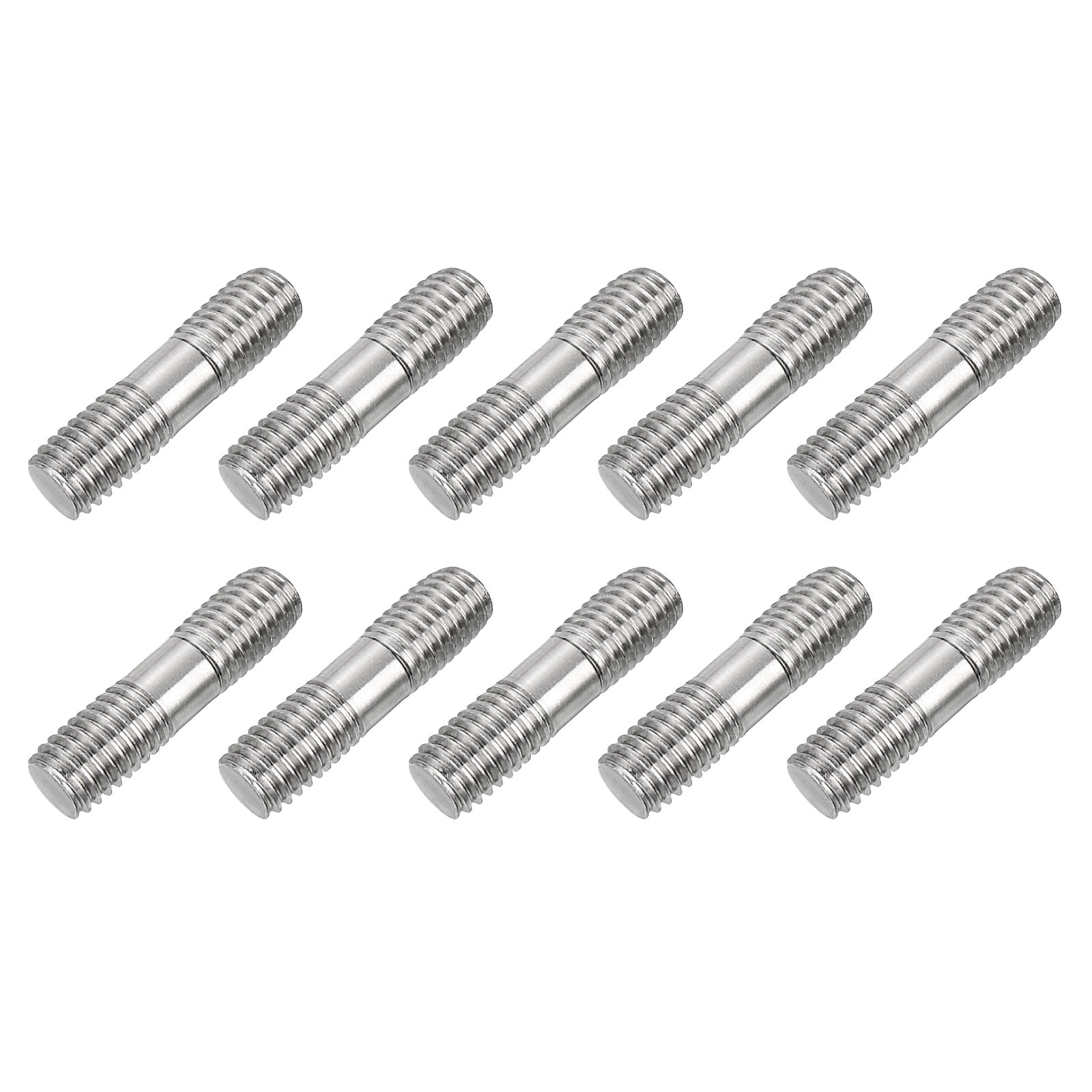 10Pack M8x30mm 304 Stainless Steel Double End Threaded Stud Screw Bolt ...