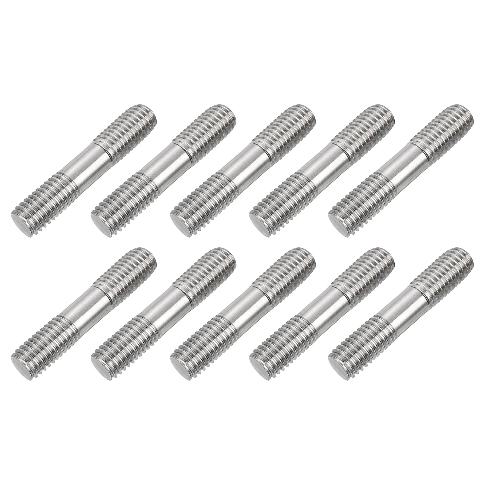 10Pack M8x40mm 304 Stainless Steel Double End Threaded Stud Screw Bolt ...