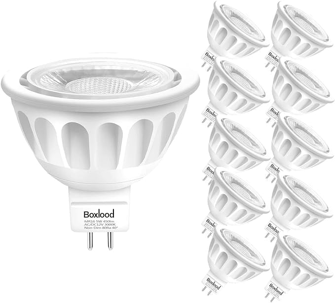 10Pack MR16 LED Light Bulbs, AC/DC12 Volt LED Spotlight Bulb, Gu5.3 Bi ...