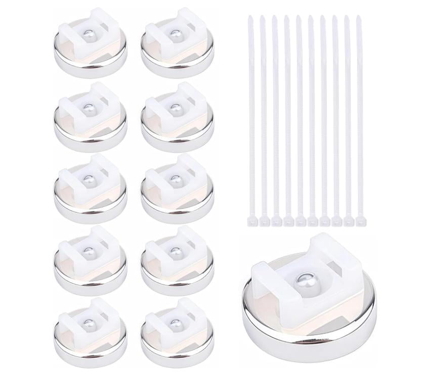 10Pack Magnetic Cable Zip Tie Mount Kit – Smart, Flexible Cable ...