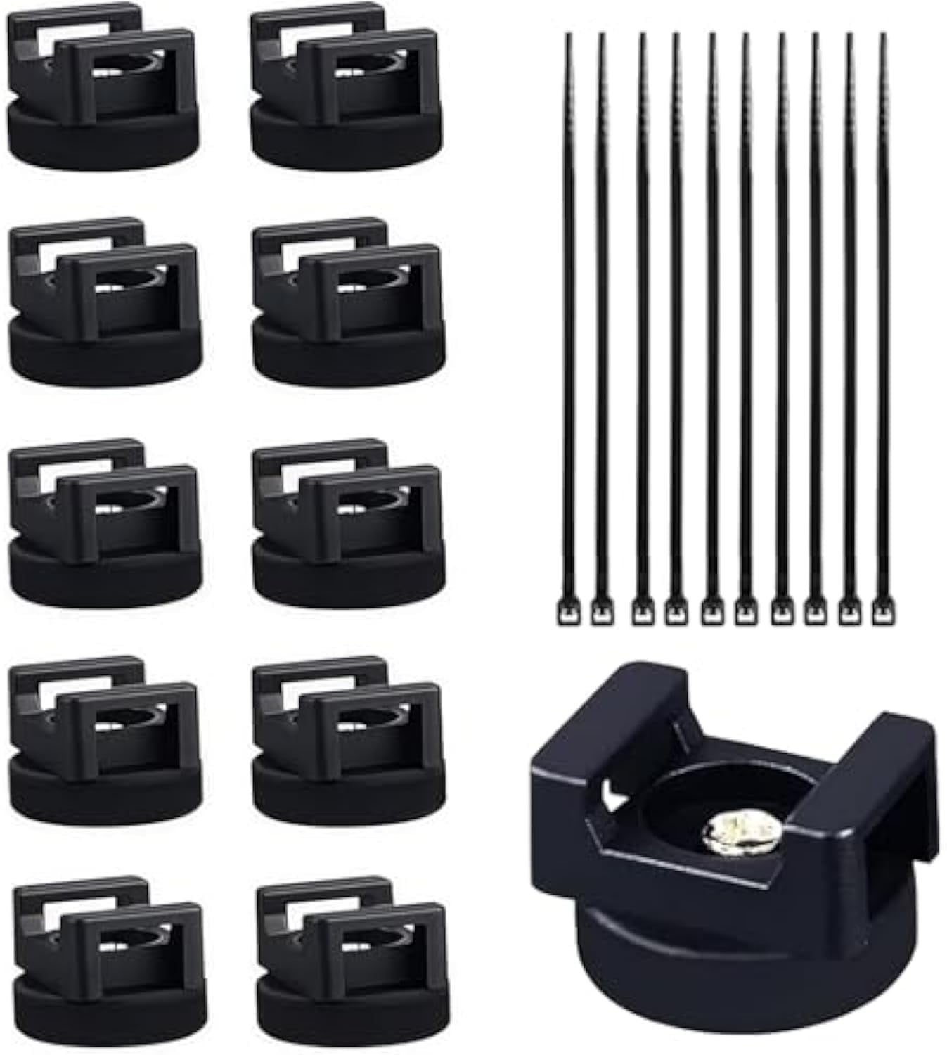 10Pack Magnetic Cable Zip Tie Mount Kit – Smart, Flexible Cable ...
