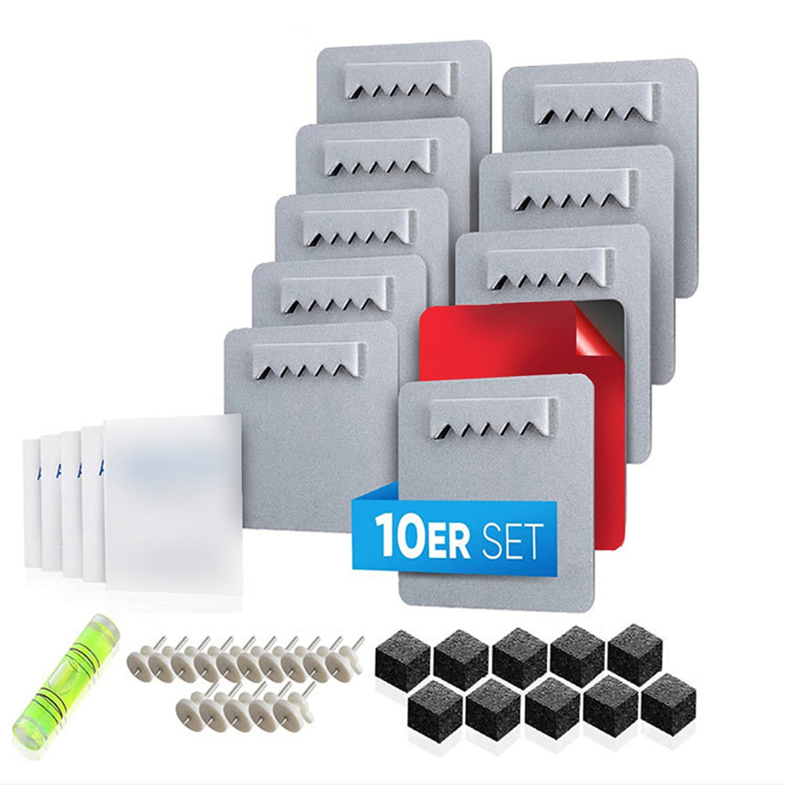 10Pack Mirror Hanger Photo Frame Holder Hook Bracket Adhesive Picture ...