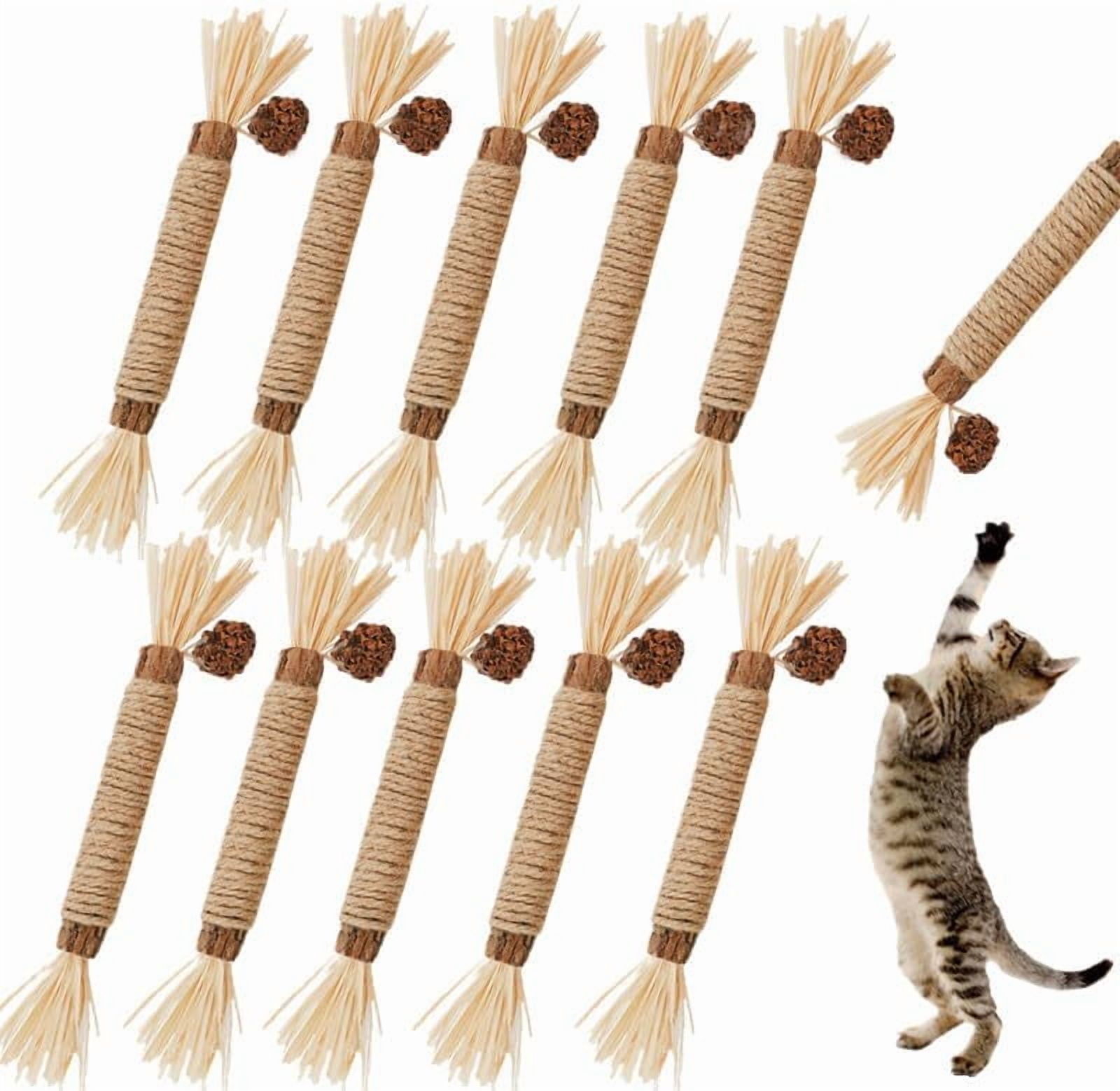 10Pack Natural Silvervine Stick Cat Chew Toy, 8.66 In Kitten Chew Toys ...