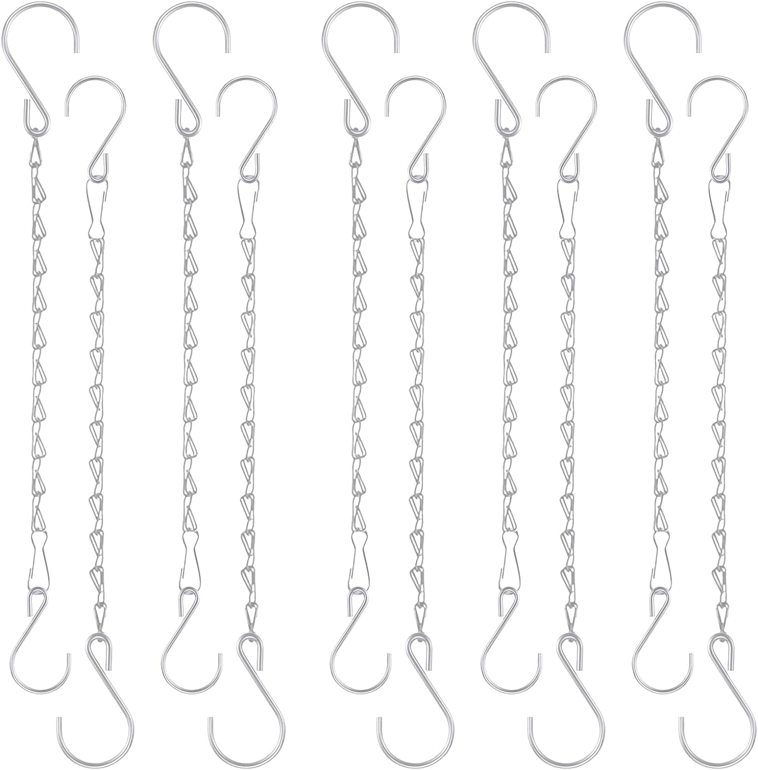 10Pack Plant Hanging Chains, 10 Inch/20Inch Metal Hanging Basket Chain ...