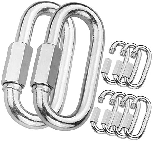 10Pack Quick Link 5/16Inch, 1100lbs Capacity Stainless Steel Oval ...