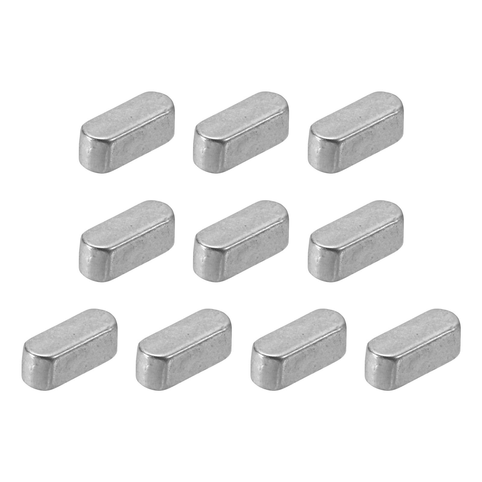 10Pack Round Ended Feather Key, 3 x 3 x 8mm Stainless Steel Key Stock ...