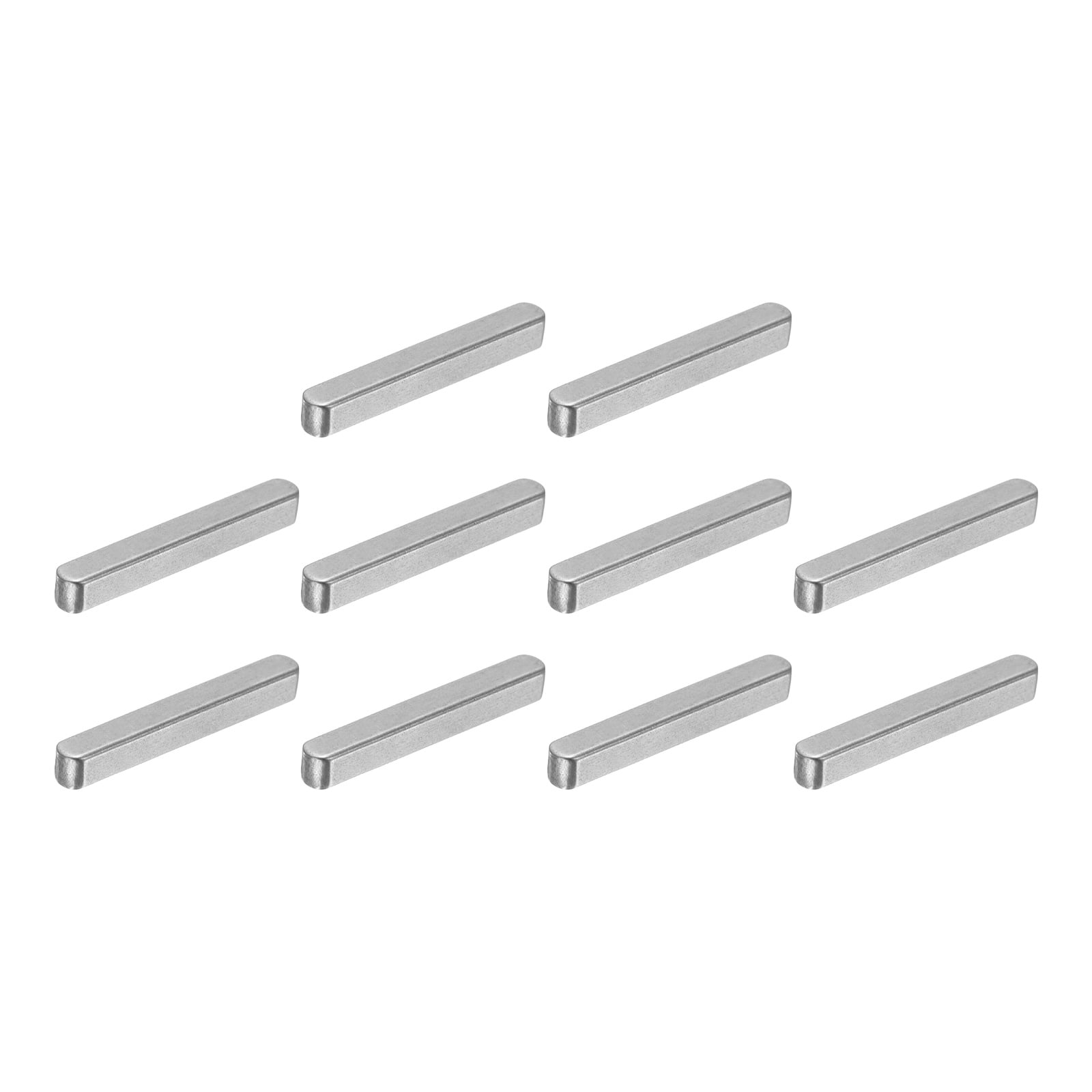 10Pack Round Ended Feather Key, 3x3x22mm Carbon Steel Parallel Drive ...