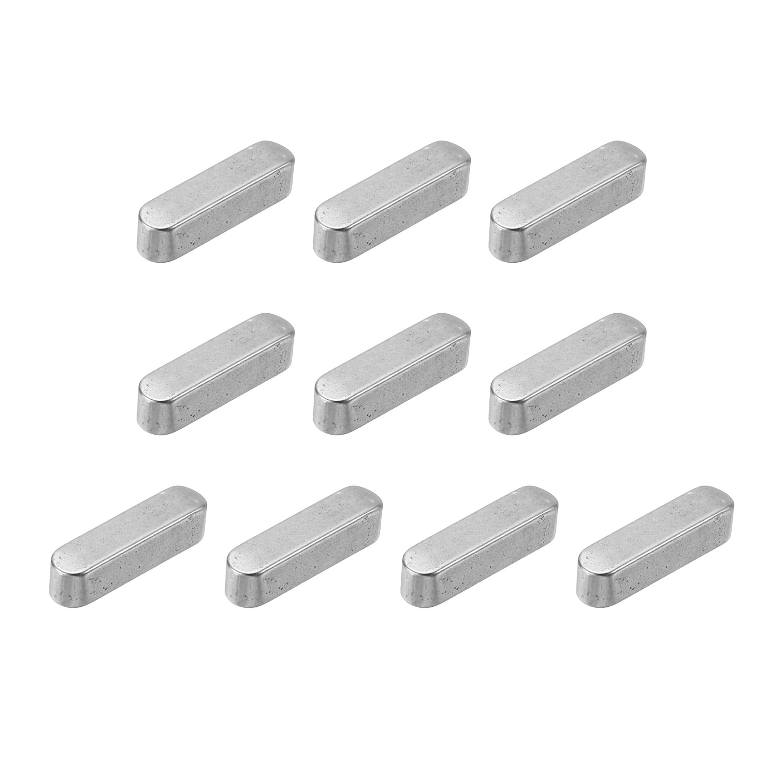 10Pack Round Ended Feather Key, 4 x 4 x 16mm Stainless Steel Key Stock ...