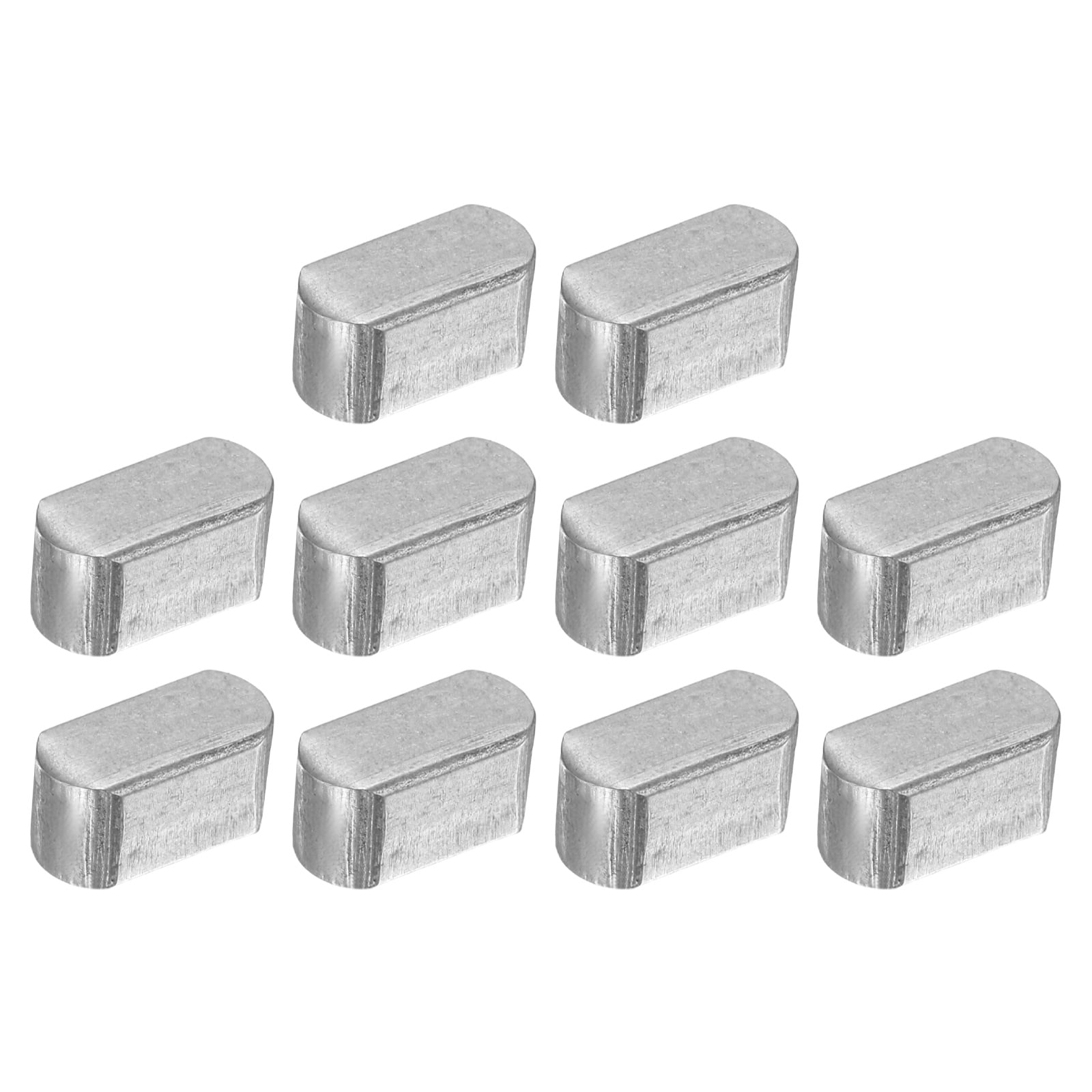 10Pack Round Ended Feather Key, 4x4x8mm Carbon Steel Parallel Drive ...