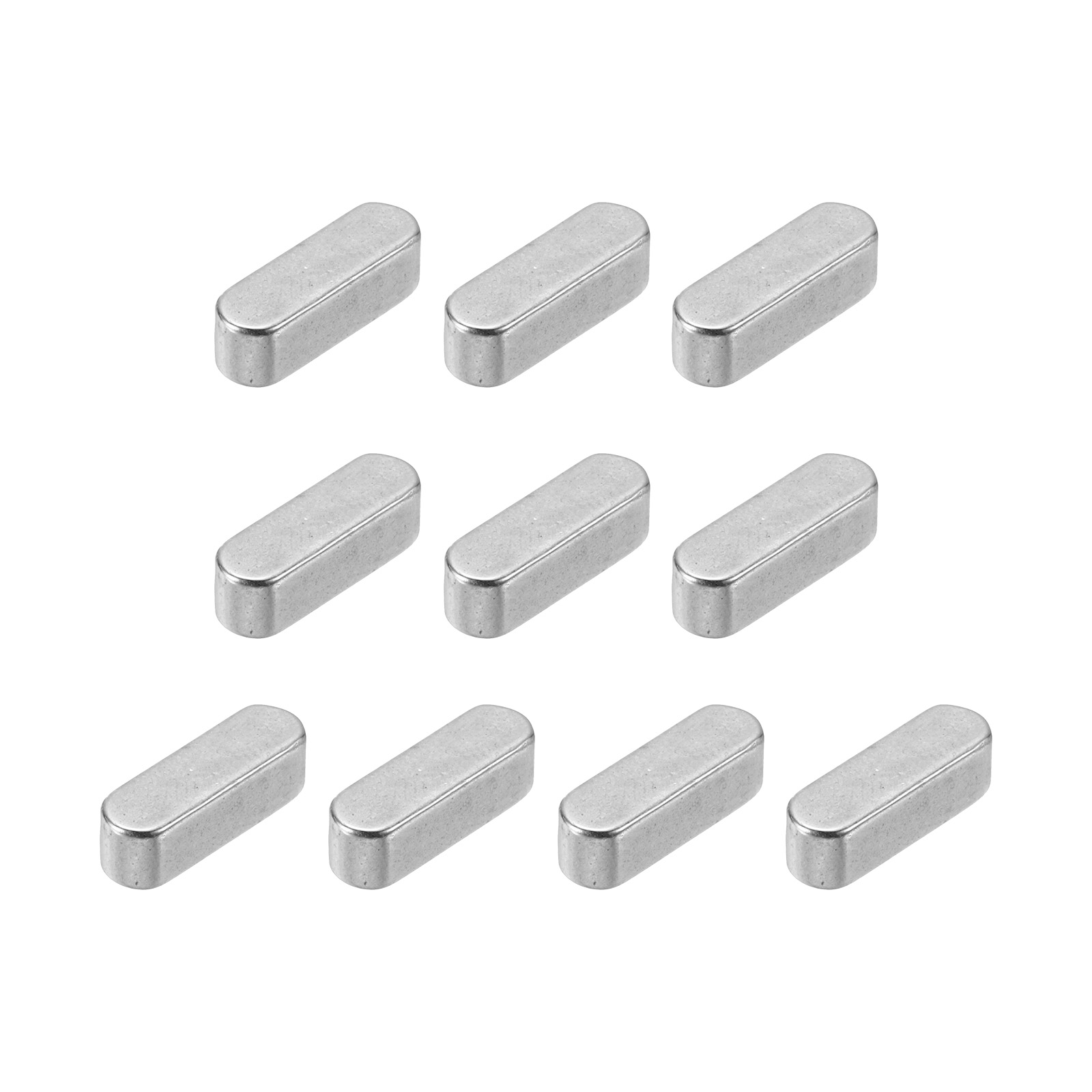 10Pack Round Ended Feather Key, 5 x 5 x 16mm Stainless Steel Key Stock ...