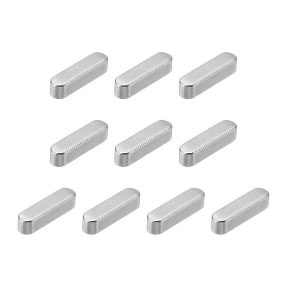10Pack Round Ended Feather Key, 5 x 5 x 20mm Stainless Steel Key Stock ...