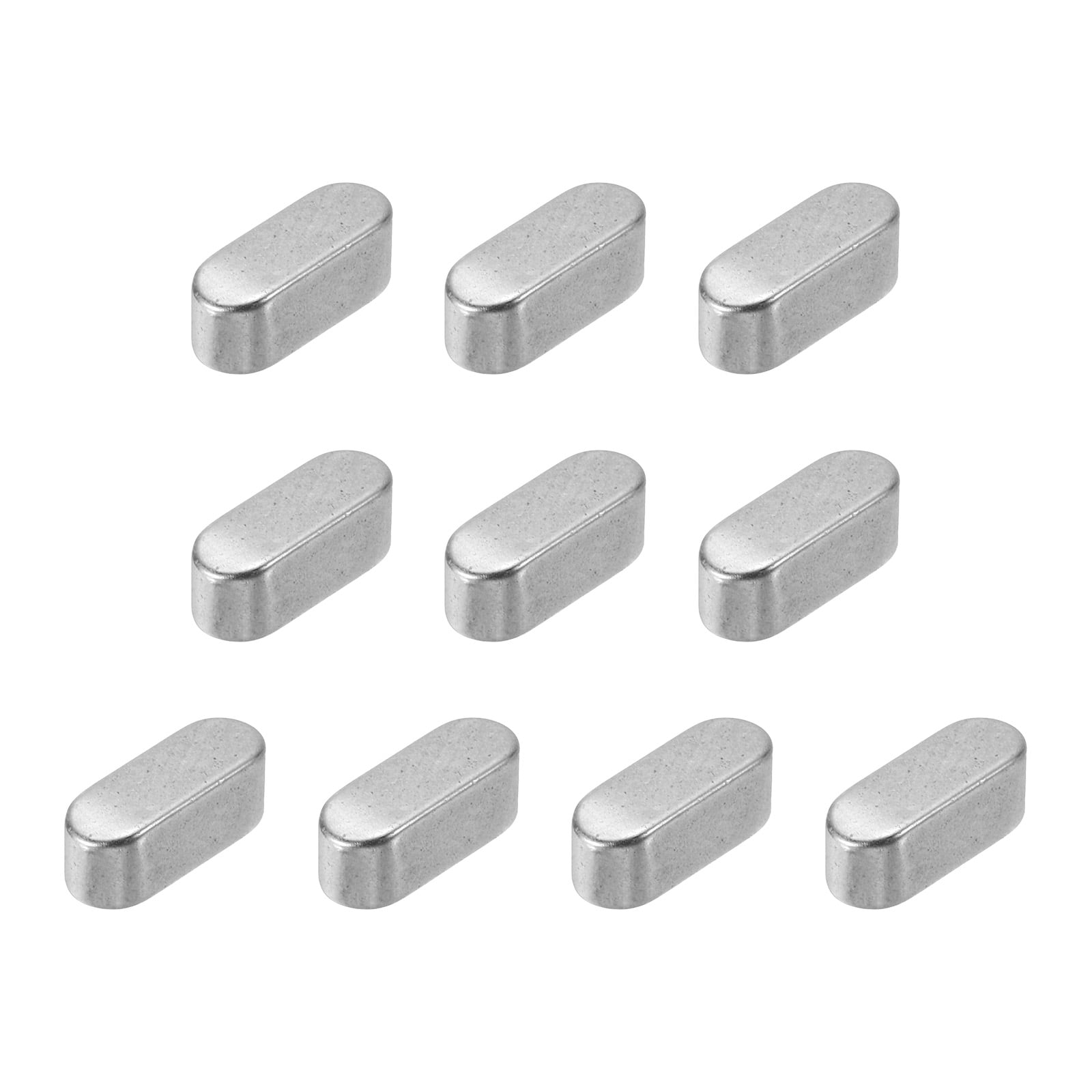 10Pack Round Ended Feather Key, 6 x 6 x 16mm Stainless Steel Key Stock ...