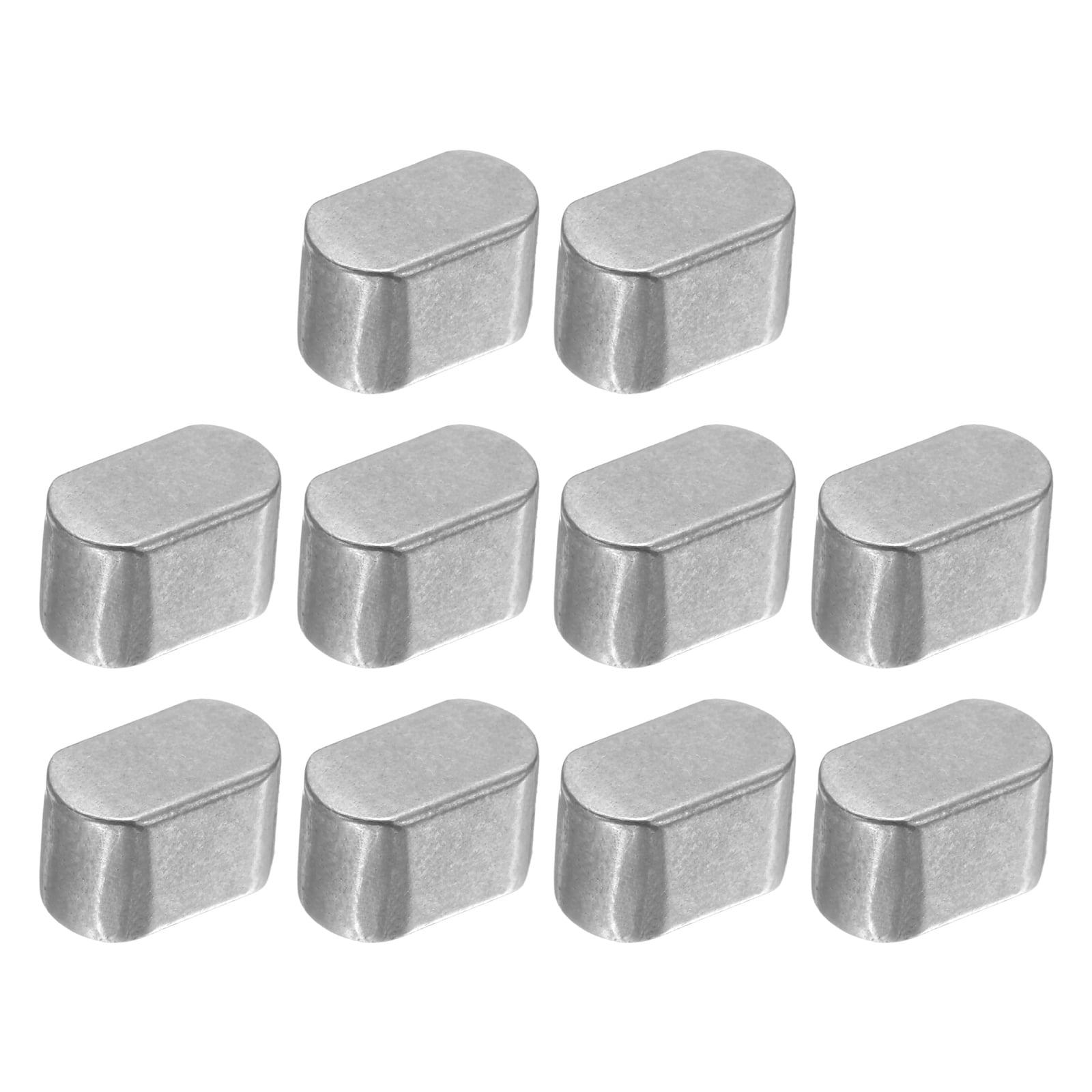 10Pack Round Ended Feather Key, 6x6x10mm Carbon Steel Parallel Drive ...