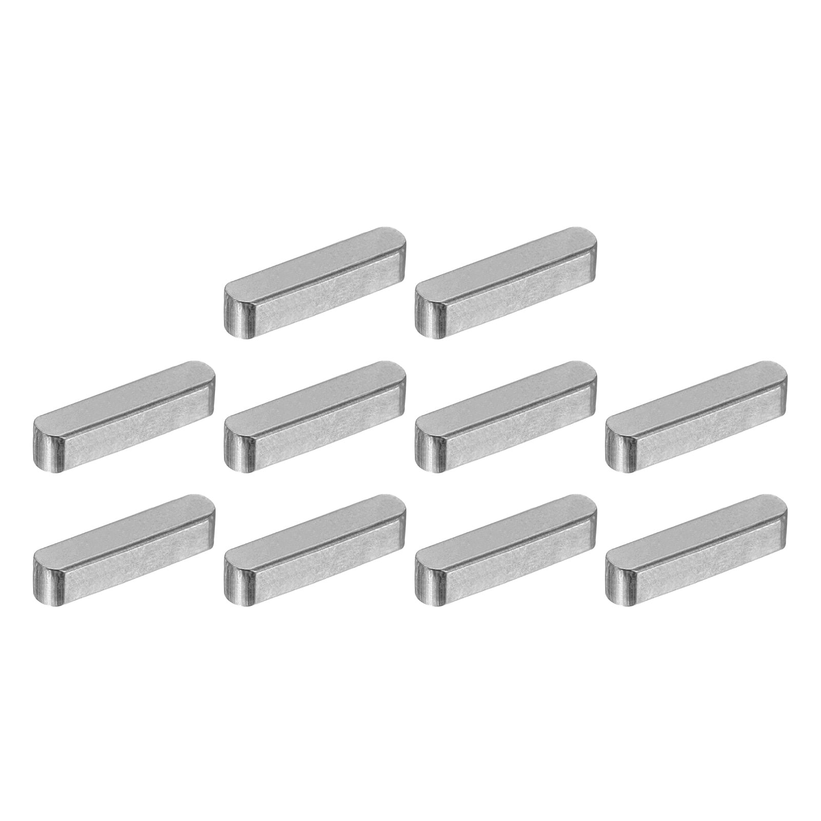 10Pack Round Ended Feather Key, 6x6x30mm Carbon Steel Parallel Drive ...