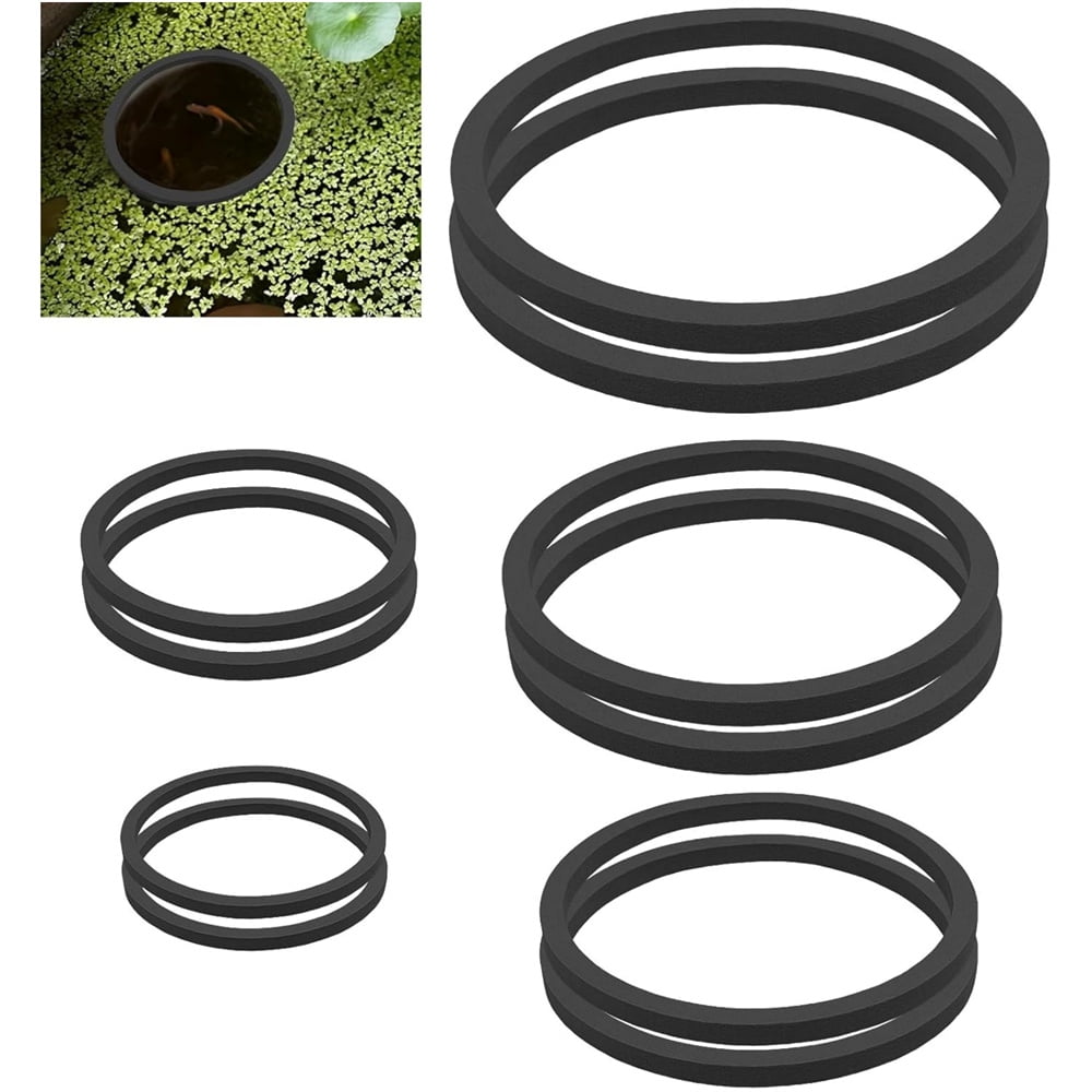 10Pcs Black Fish Feeder Rings Set,Round Fish Feeding Rings,Soft Foam ...
