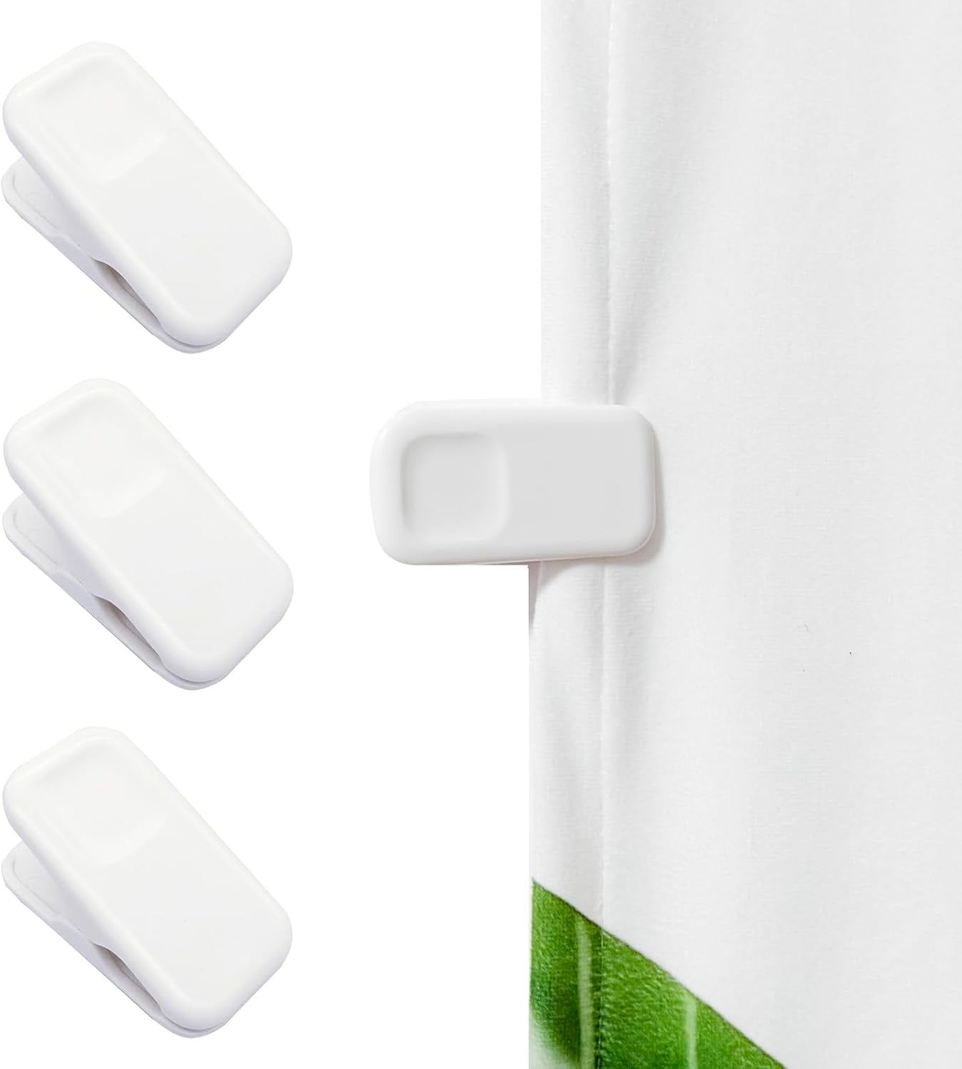 10Pack Shower Curtain Clips Windproof, Adhesive Shower Splash Guard ...