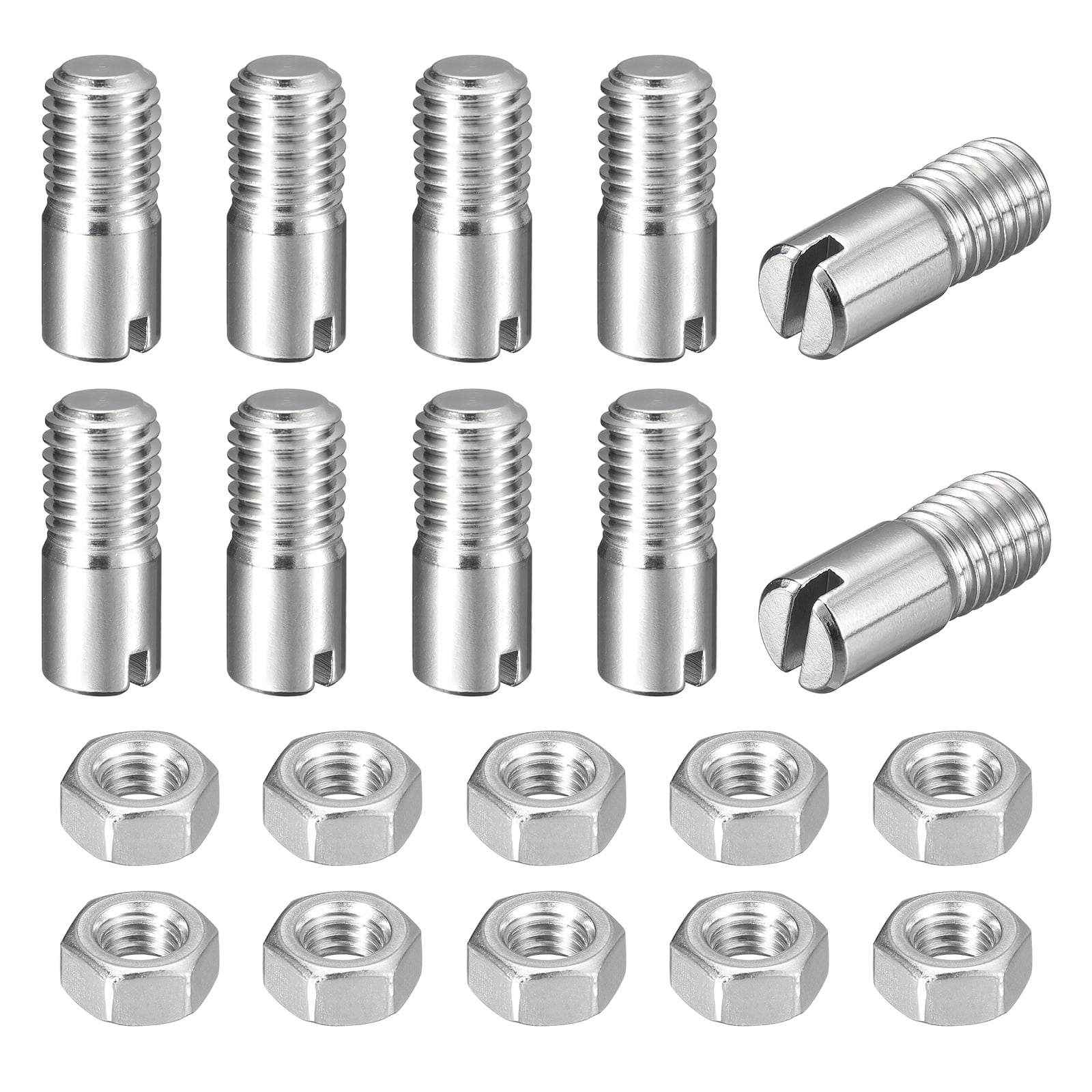 10Pack Slotted Cylindrical Pin, M10 x 20mm 304 Stainless Steel Dowel ...