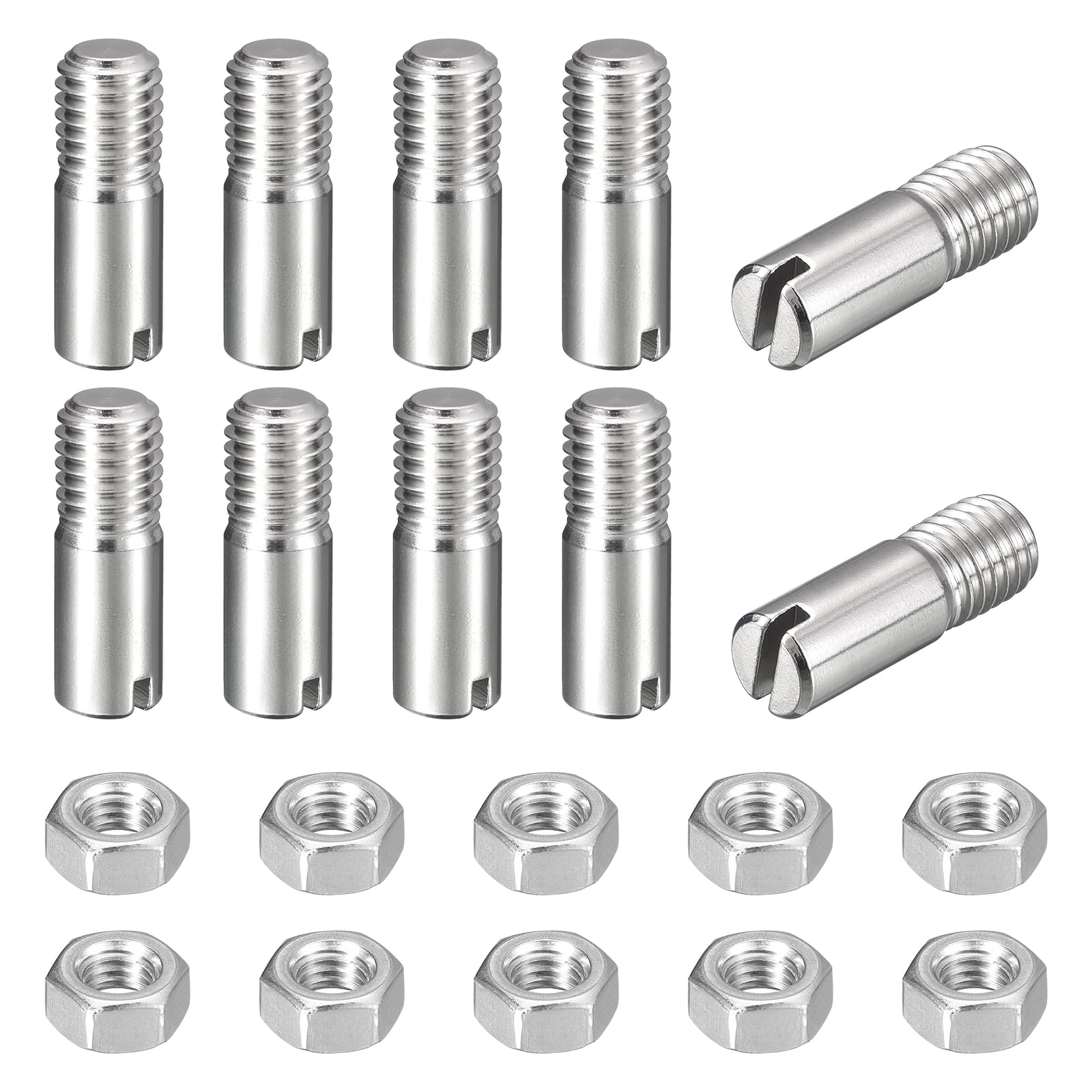 10Pack Slotted Cylindrical Pin, M10 x 30mm 304 Stainless Steel Dowel ...