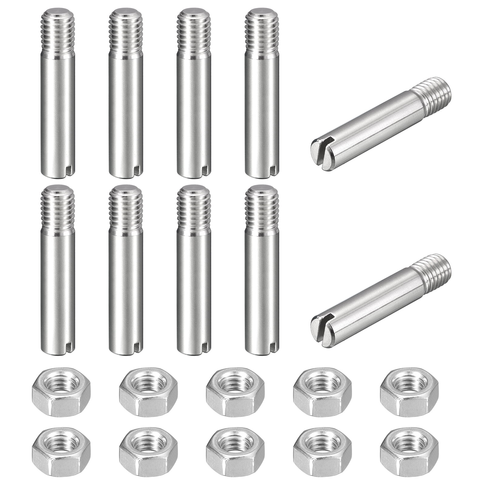 10Pack Slotted Cylindrical Pin, M10 x 50mm 304 Stainless Steel Dowel ...