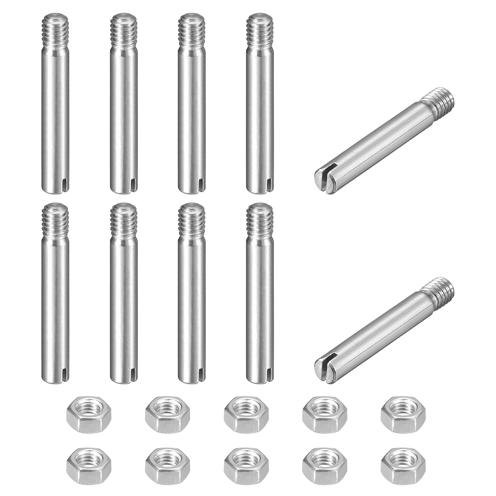 10Pack Slotted Cylindrical Pin, M3 x 20mm 304 Stainless Steel Dowel ...