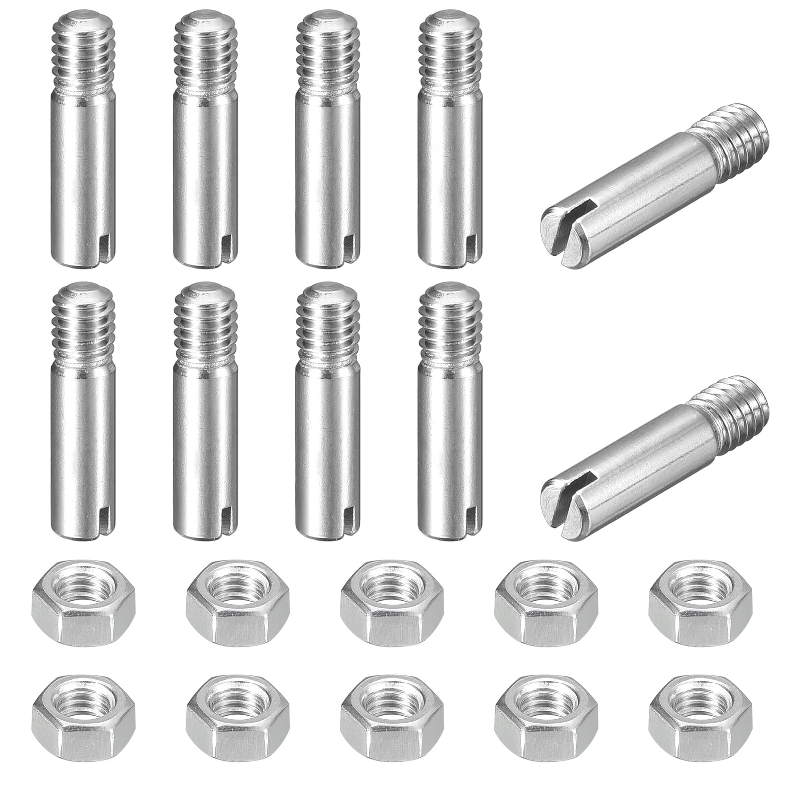 10Pack Slotted Cylindrical Pin, M4 x 16mm 304 Stainless Steel Dowel ...