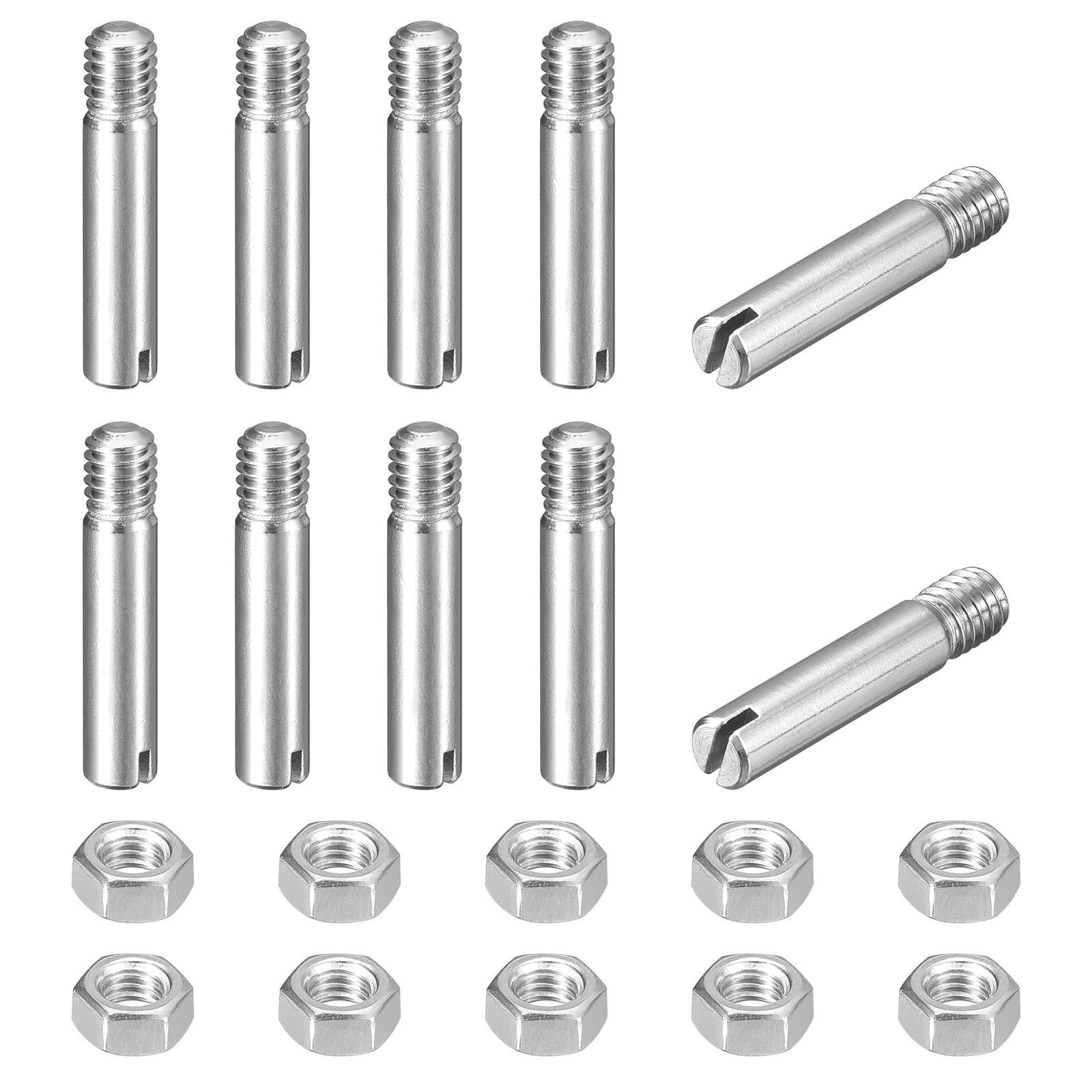10Pack Slotted Cylindrical Pin, M4 x 20mm 304 Stainless Steel Dowel ...