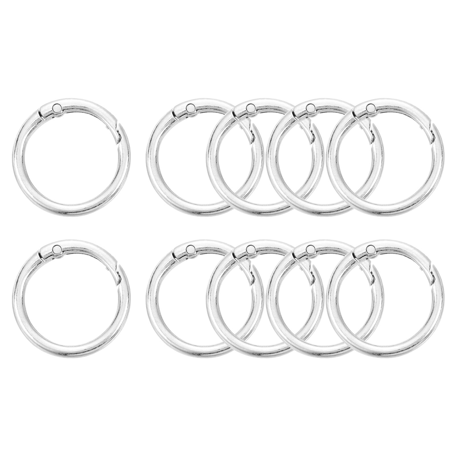 10Pack Spring O Rings, 1"(25mm) ID Zinc Alloy Trigger Round Snap Buckle ...