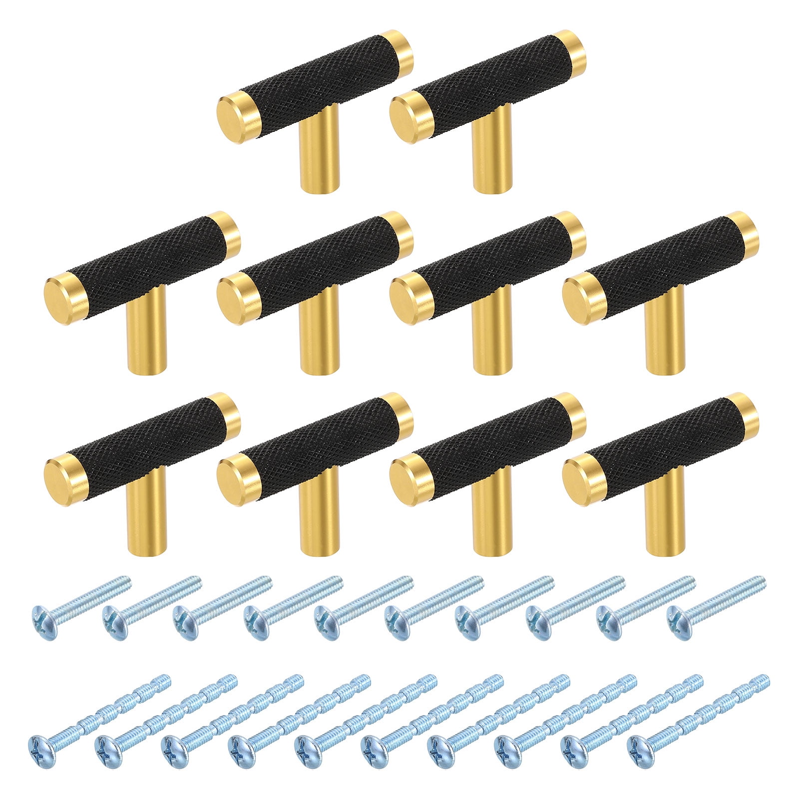 10Pack T Bar Cabinet Knobs, 2" Dia x 1.34" Height Drawer Knob Handle ...