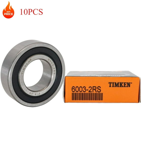 10Pack TIMKEN USA Brand 6003-2RS 17X35X10MM Double Rubber Sealed Ball ...