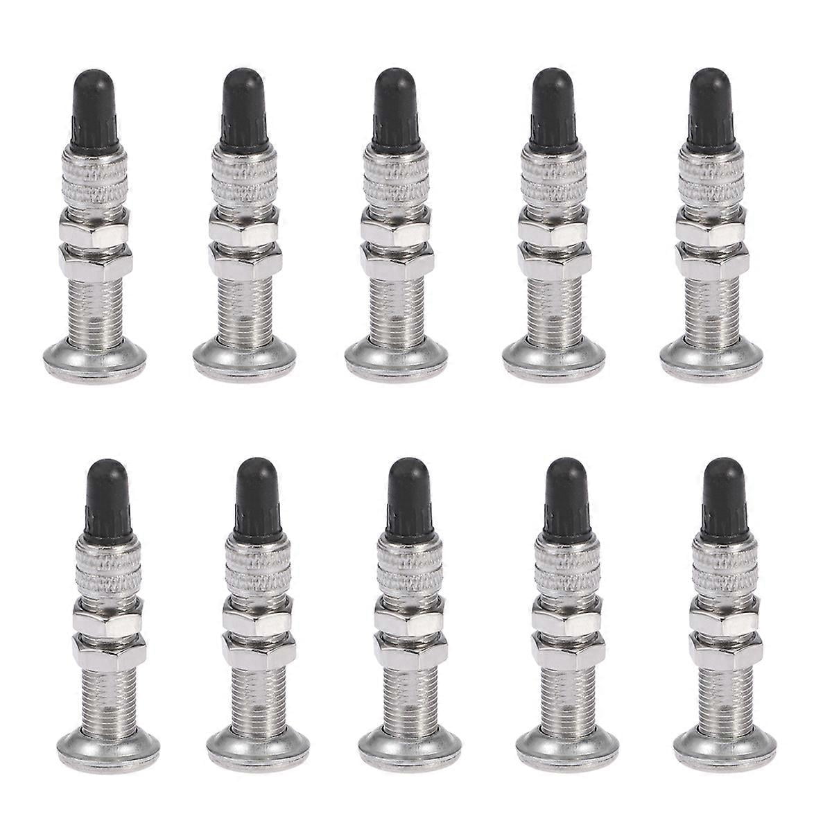10Pack Tubeless Tire Valve Stem For Bicycle Maintenance Silver Tapered ...