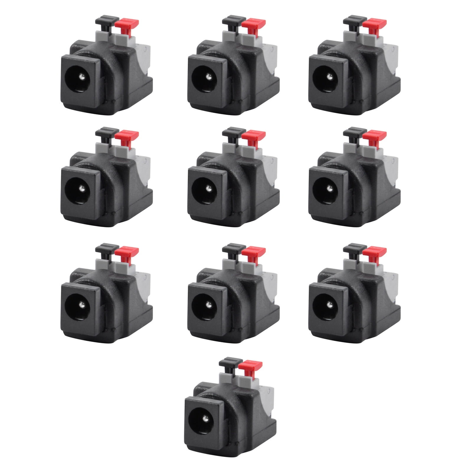 10Packs CCTV Camera 5.5mm x 2.1mm Screwless Quick Connect DC Power Plug ...