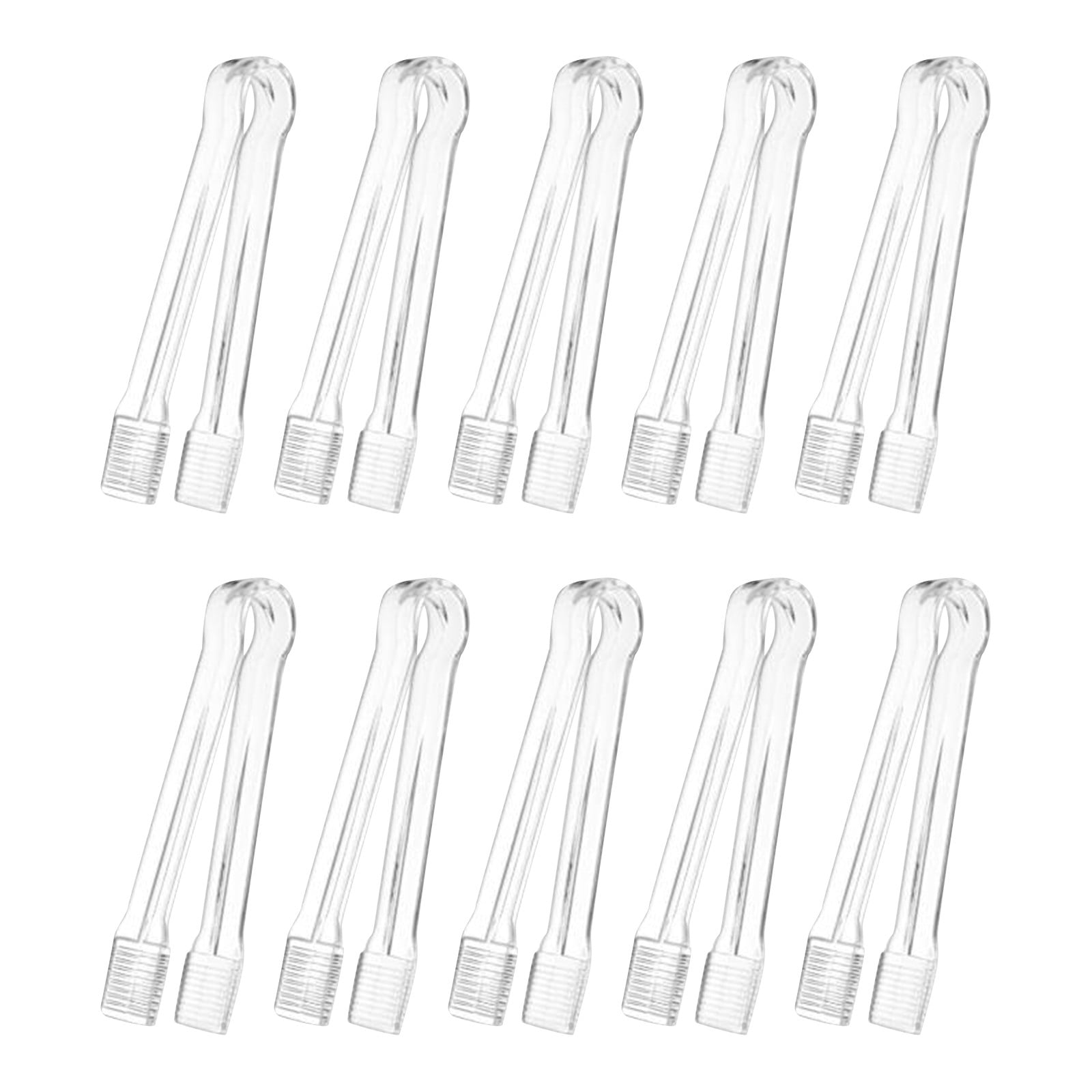 10Packs Plastic Serving Pliers, Disposable Plastic Pliers, Clear ...