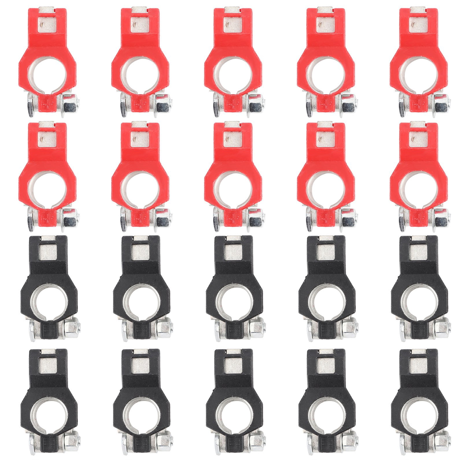 10Pair Battery Cable Terminal Clamps Connectors Set Positive Negative ...