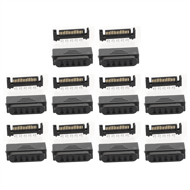 10Pair L29-Sata Plug 5 Holes SATA Male Socket Serial Port 15P Power ...