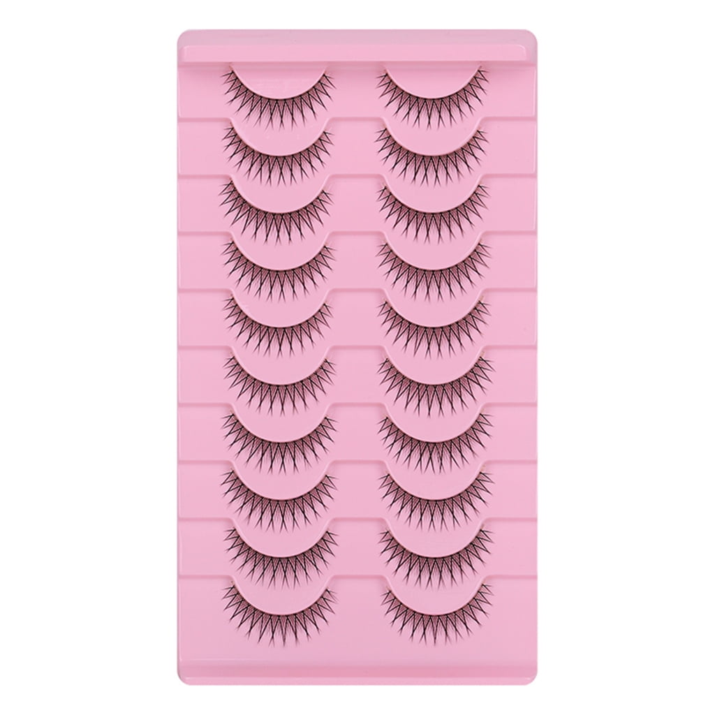 10Pairs 3D Acrylic Cats Eye Lashes False Eyelash Handmade Wispy ...