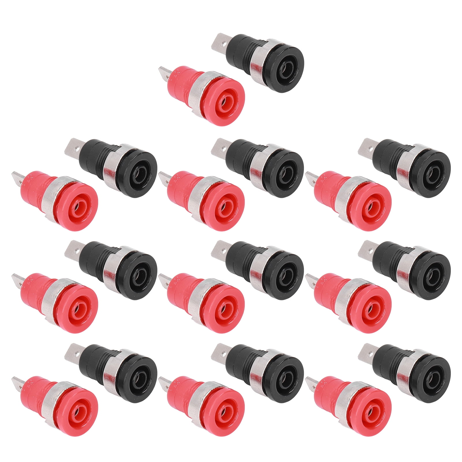 10Pairs 4mm Banana Socket Safe Return Type Red Black Nickel Plated ...