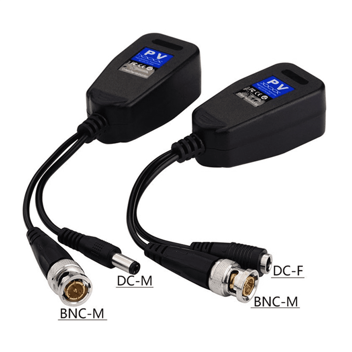 10Pairs CCTV Coax BNC Video Power Balun Transceiver to CAT5E 6 RJ45 ...