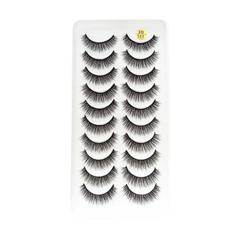 10Pairs False Eyelashes 3D Fluffy Eyelash Extensions Wispy Y7Y7 Fast ...