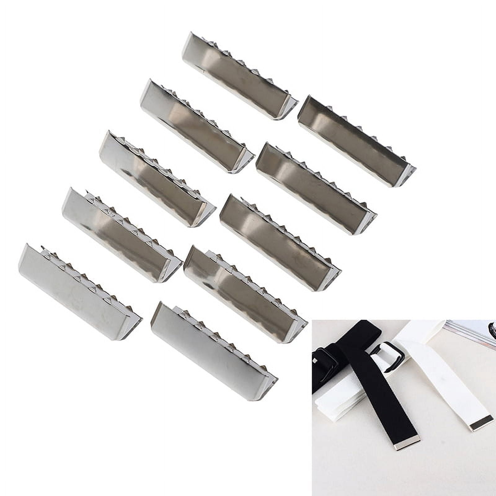 10Pc 1.5" Metal Belt Buckle End Tip For Cotton Webbing Tag Bag Key Fob ...