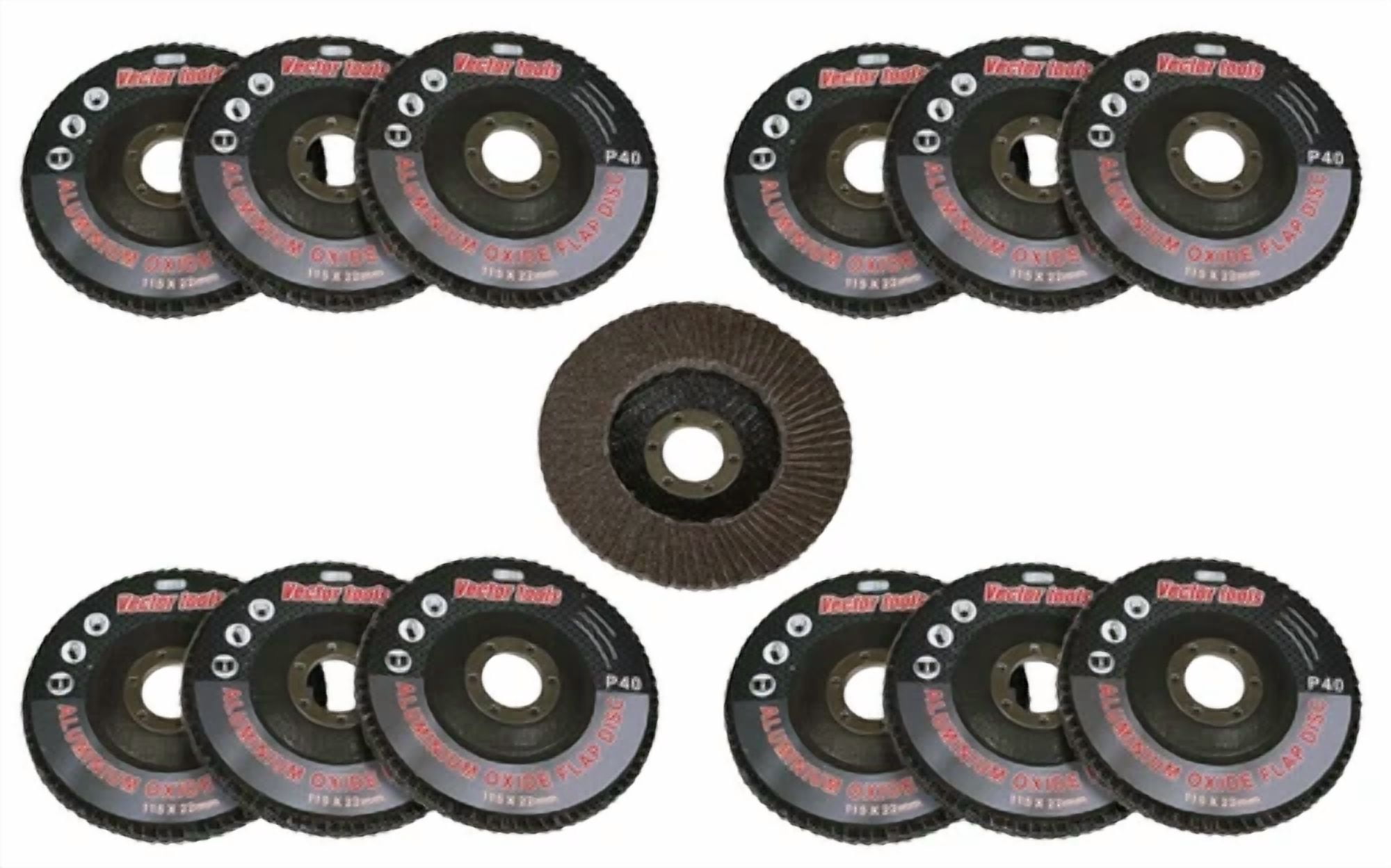 10Pc 180 Grit Flap Sanding Grinding Disc 4 1/2 X 7/8 Aluminum Oxide A/O ...