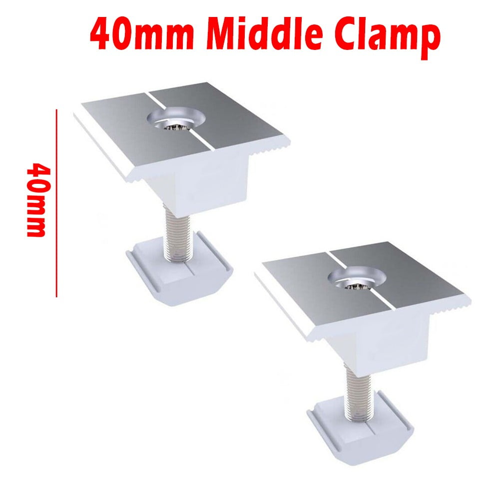 10PC 30-45mm Adjustable Clamp Solar Panel Mounting Bracket Stand Wide ...