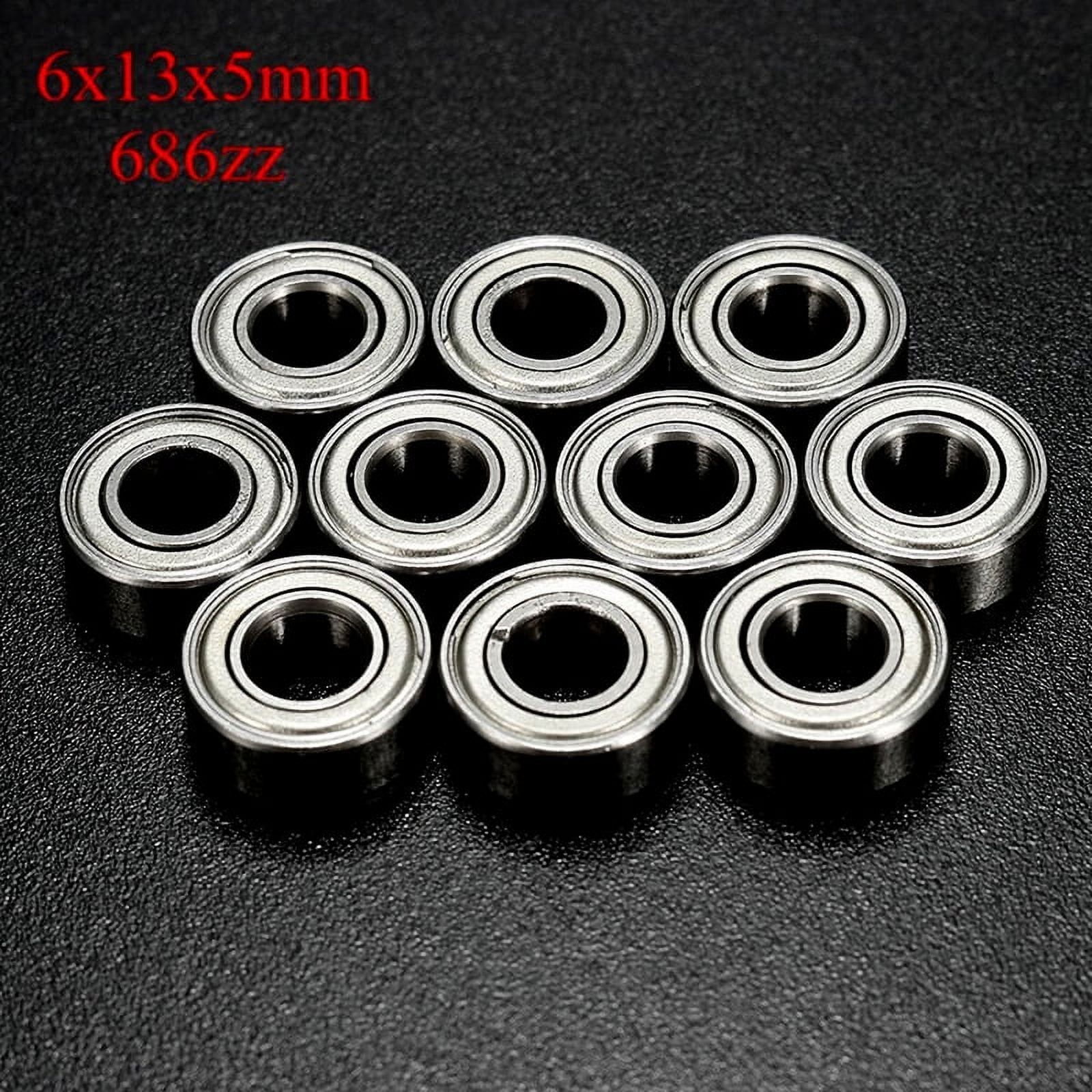 10Pc 686ZZ 6x13x5mm Miniature Ball Bearing 6*13*5mm Metal Shielded Mini ...
